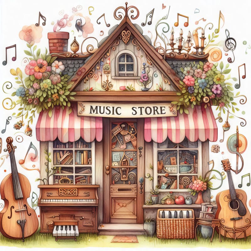 Music Store Clip Art - Etsy