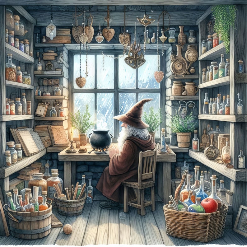 Wizard's Workshop: Clip Art, 10 High Res Watercolor Jpgs, Junk ...