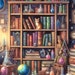 Magical Bookcase 10 High Res Watercolor Jpgs for Junk Journaling ...