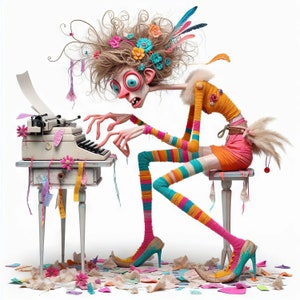 Quirky Secretary: Clip Art 10 High Res Watercolor Jpgs for Junk ...