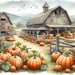 Pumpkin Patch Clip Art 10 High Res Watercolor Jpgs for Junk Journaling ...