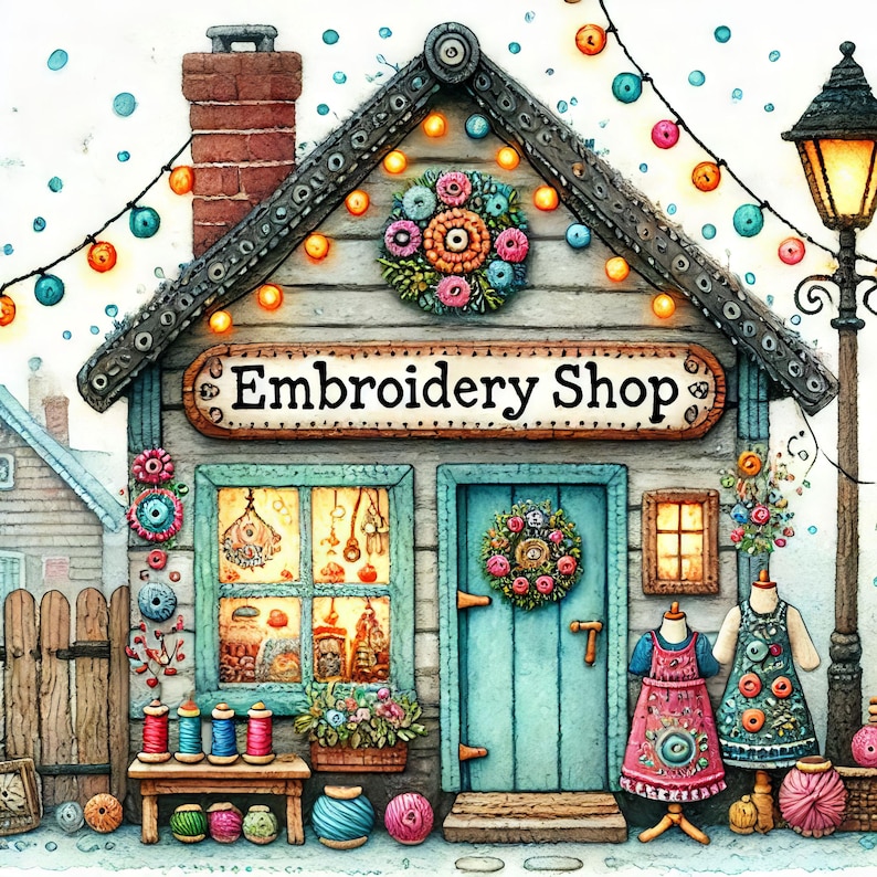 Embroidery Shop 10 High Res Watercolor Jpgs Junk Journaling ...