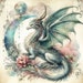 Fantasy Dragon Clip Art 10 High Res Watercolor Jpgs for Junk Journaling ...