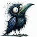 Frazzled Crow Clip Art 10 High Res Watercolor Jpgs for Junk Journaling ...
