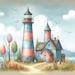 Whimsical Lighthouse: Clip Art Kit 10 High Res Watercolor Jpgs for Junk ...
