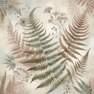 Fern Paper 10 High Res Watercolor Jpgs for Junk Journaling, Scrapbook ...