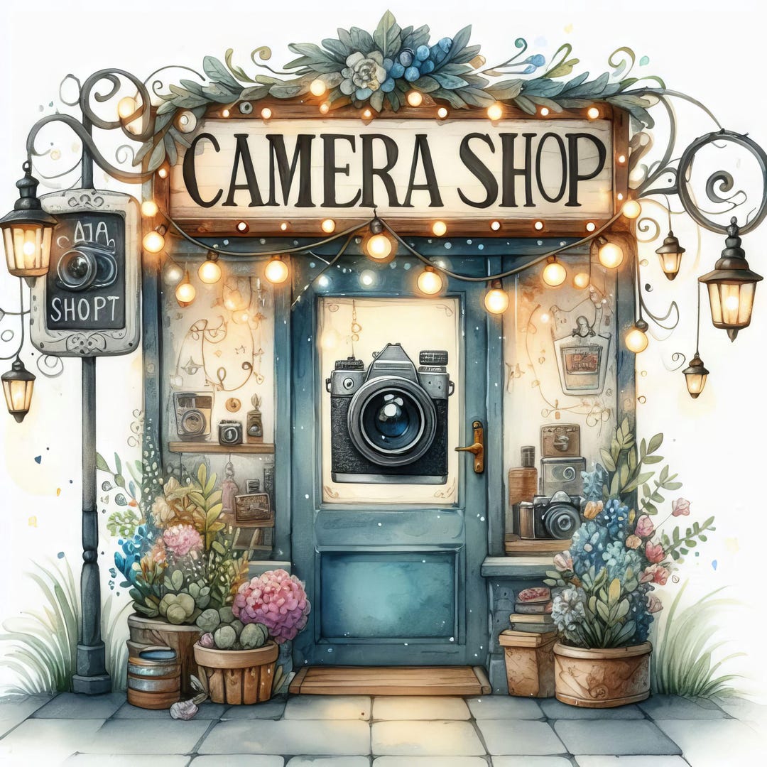 Camera Shop 10 High Res Watercolor Jpgs Junk Journaling, Scrapbooking ...