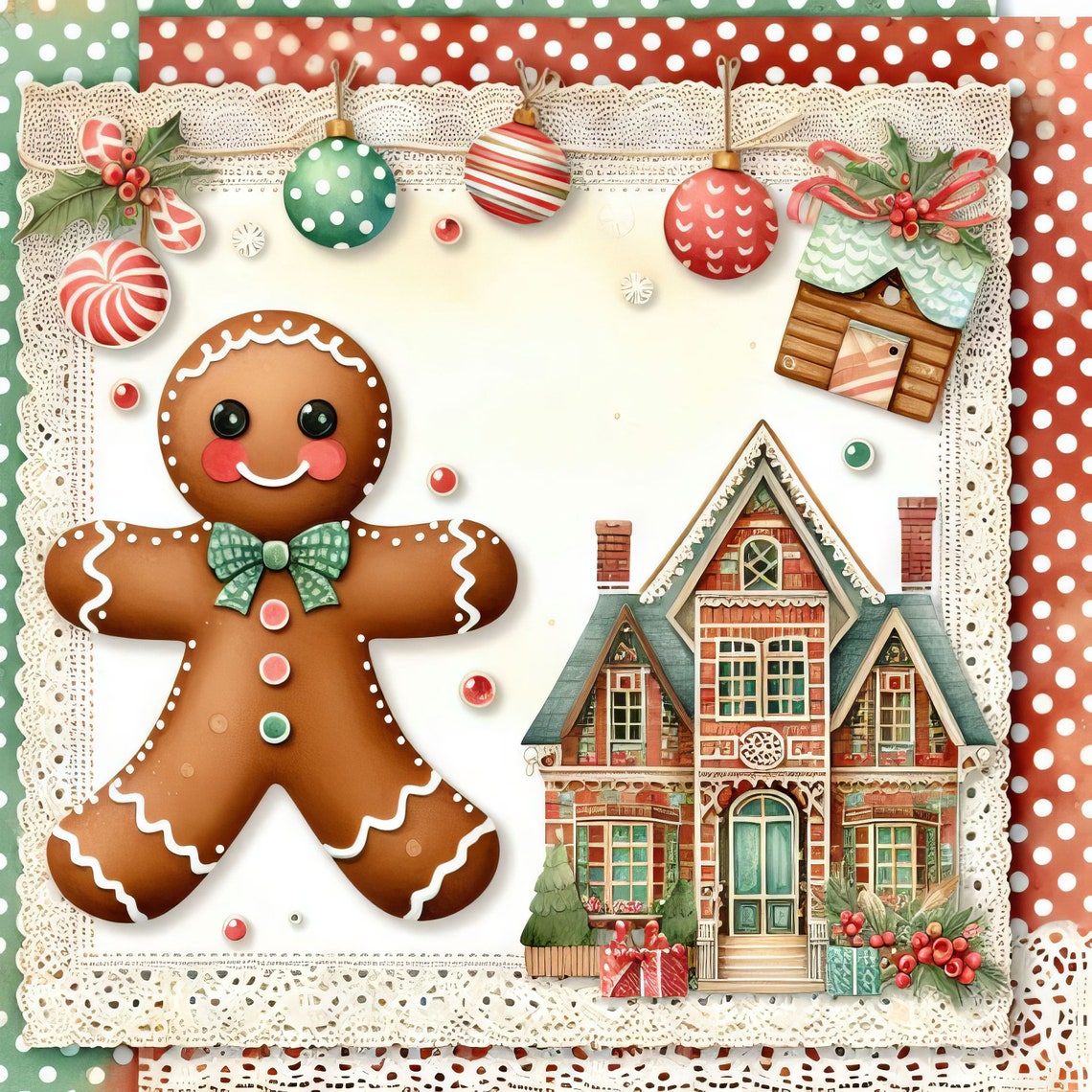 Gingerbread Man Paper: Clip Art. 10 High Res Watercolor Jpgs. Junk ...