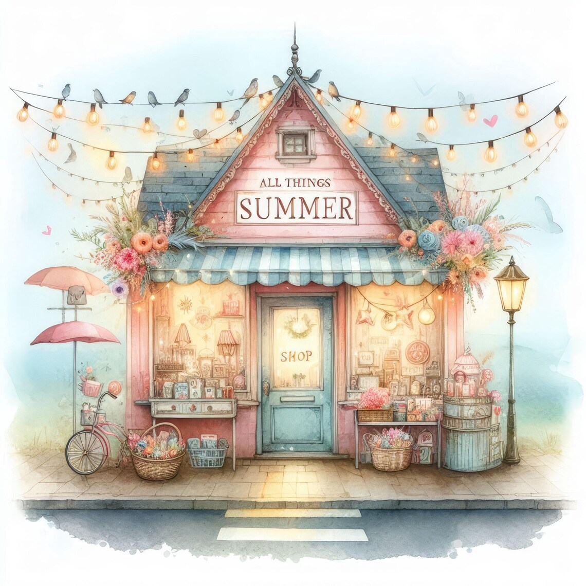 All Things Summer Shop: Clip Art, 10 High Res Watercolor Jpgs, Junk ...
