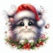Cute Christmas Cat: Clip Art 10 High Res Watercolor Jpgs Junk ...