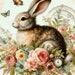 Vintage Brown Rabbit Clipart Bundle 10 High Res Watercolor Jpgs for ...