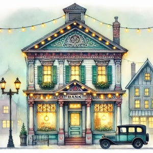 Whimsical Bank: Watercolor Clipart, Junk Journal, Ephemera (digital ...