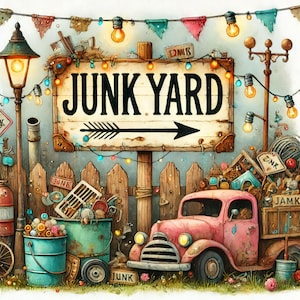 Junkyard 10 High Res Watercolor Jpgs Junk Journaling, Scrapbooking ...