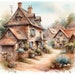 Rustic Village 10 High Res Watercolor Jpgs for Junk Journaling ...