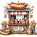 Hot Dog Stand Clip Art 10 High Res Watercolor Jpgs Junk Journaling ...
