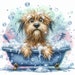 Frazzled Dog in Bubble Bath Clip Art 10 High Res Watercolor Jpgs ...