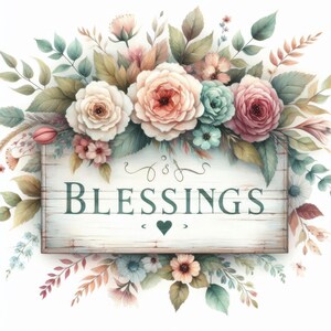 Blessings: Clip Art, 10 High Res Watercolor Jpgs, Junk Journaling ...