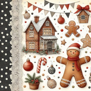 Gingerbread Man Paper: Clip Art 10 High Res Watercolor Jpgs Junk ...