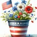 USA Patriotic Flowers Clipart Bundle 10 High Res Watercolor Jpgs for ...