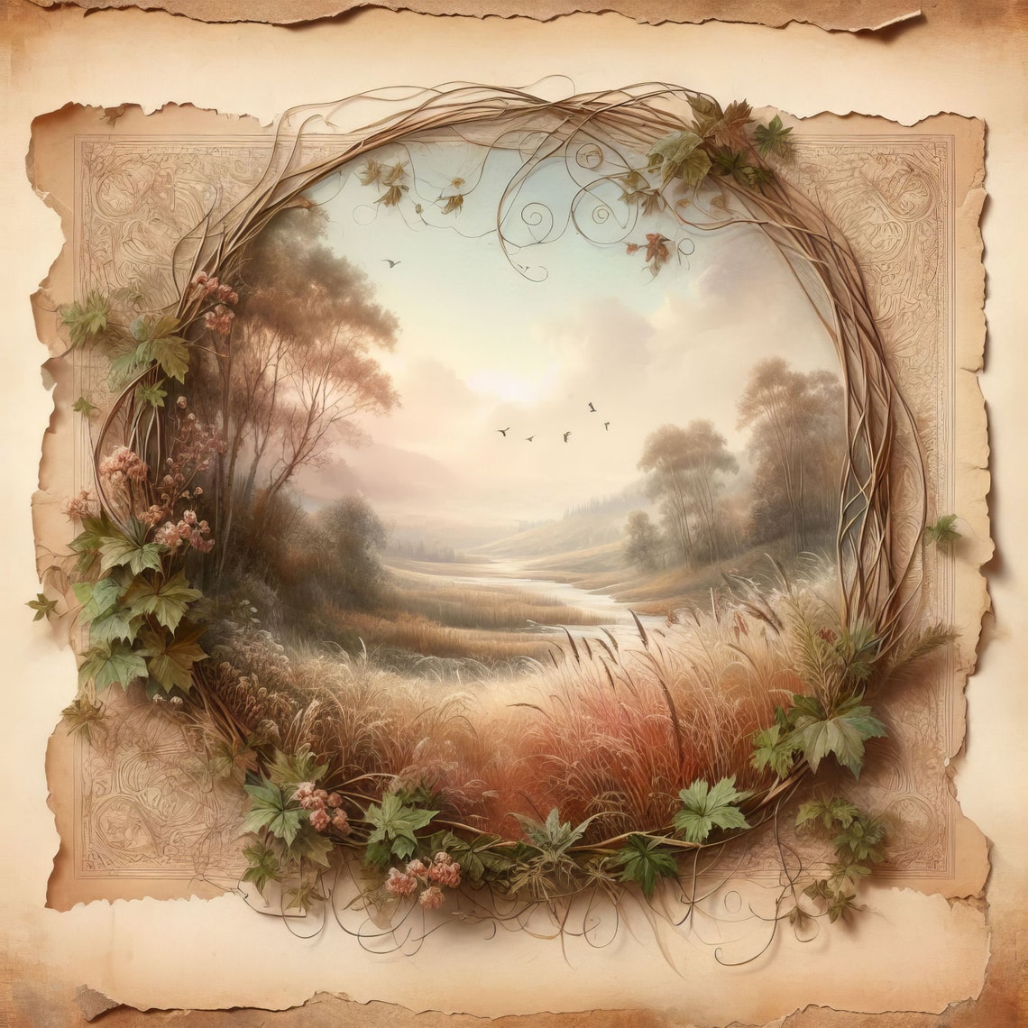 Torn Paper Frame: Clip Art Bundle 10 High Res Watercolor Jpgs for Junk ...