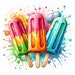 Yummy Summer Popsicles: Clip Art, 10 High Res Watercolor Jpgs, Junk ...