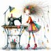Whimsical Sewing Clip Art 10 High Res Watercolor Jpgs for Junk ...