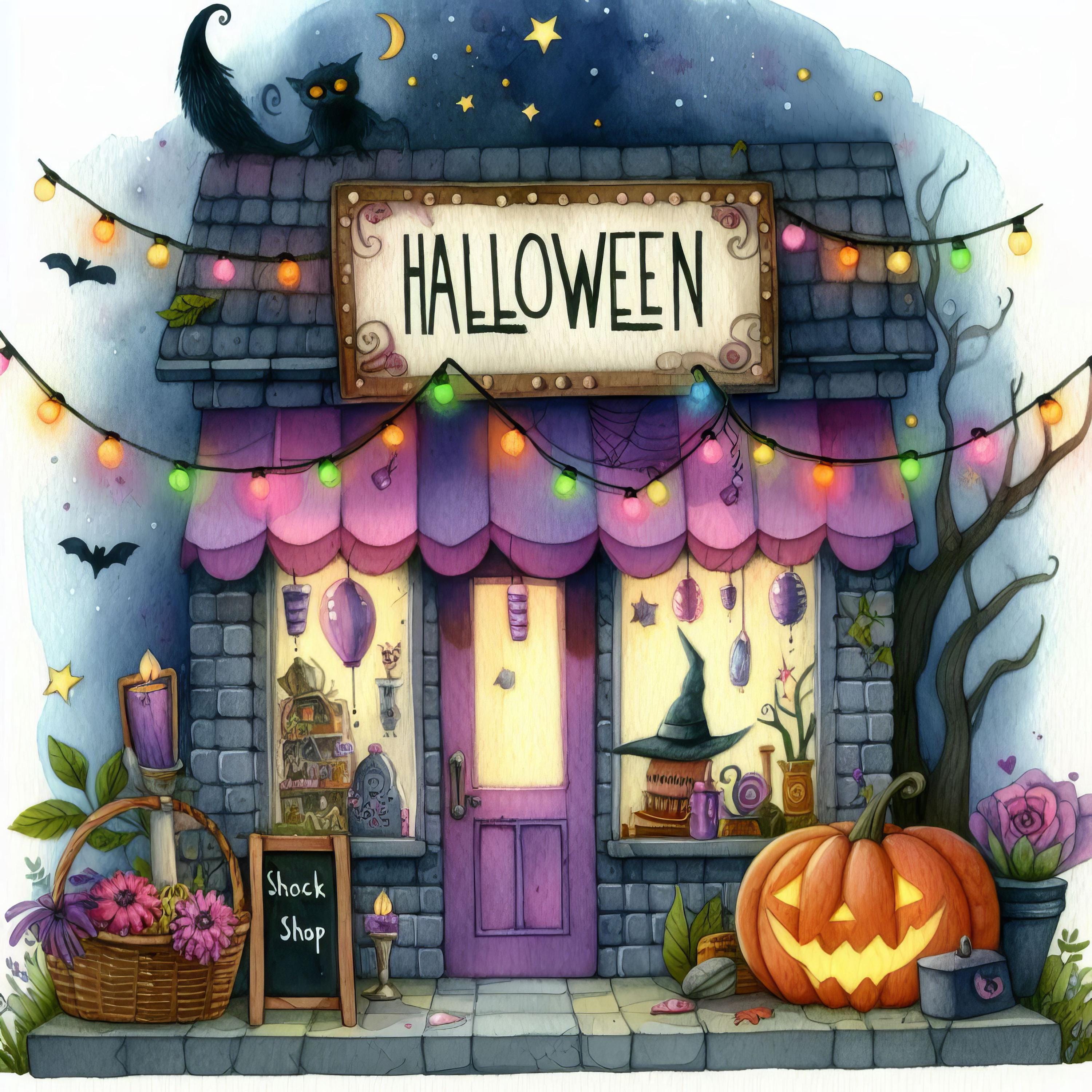 Scary Halloween Shop: Clip Art 10 High Res Watercolor Jpgs Junk ...