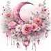 Pink Moon: Clip Art, 10 High Res Watercolor Jpgs, Junk Journaling ...