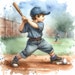 Batter Up! : Clip Art, 10 High Res Watercolor Jpgs, Junk Journaling ...