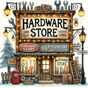 Hardware Store: Clipart, Junk Journal, Ephemera, Digital Download, 10 ...