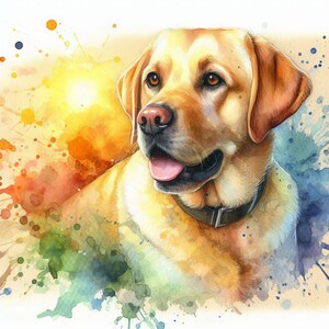 Yellow Lab Clip Art 10 High Res Watercolor Jpgs for Junk Journaling ...
