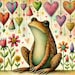 In Love With Frogs Clip Art 10 High Res Watercolor Jpgs Junk Journaling ...