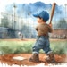 Batter Up! : Clip Art, 10 High Res Watercolor Jpgs, Junk Journaling ...