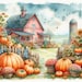 Pumpkin Patch Clip Art 10 High Res Watercolor Jpgs for Junk Journaling ...