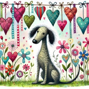 In Love With Dogs Clip Art 10 High Res Watercolor Jpgs Junk Journaling ...