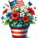 USA Patriotic Flowers Clipart Bundle 10 High Res Watercolor Jpgs for ...
