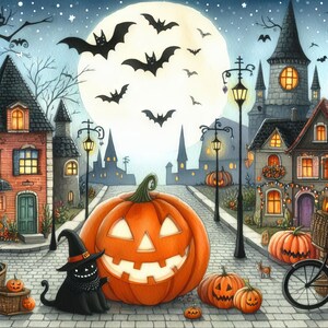 Whimsical Halloween Clip Art 10 High Res Watercolor Jpgs for Junk ...