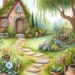 Fantasy Garden Path Clipart Bundle 10 High Res Watercolor Jpgs for Junk ...