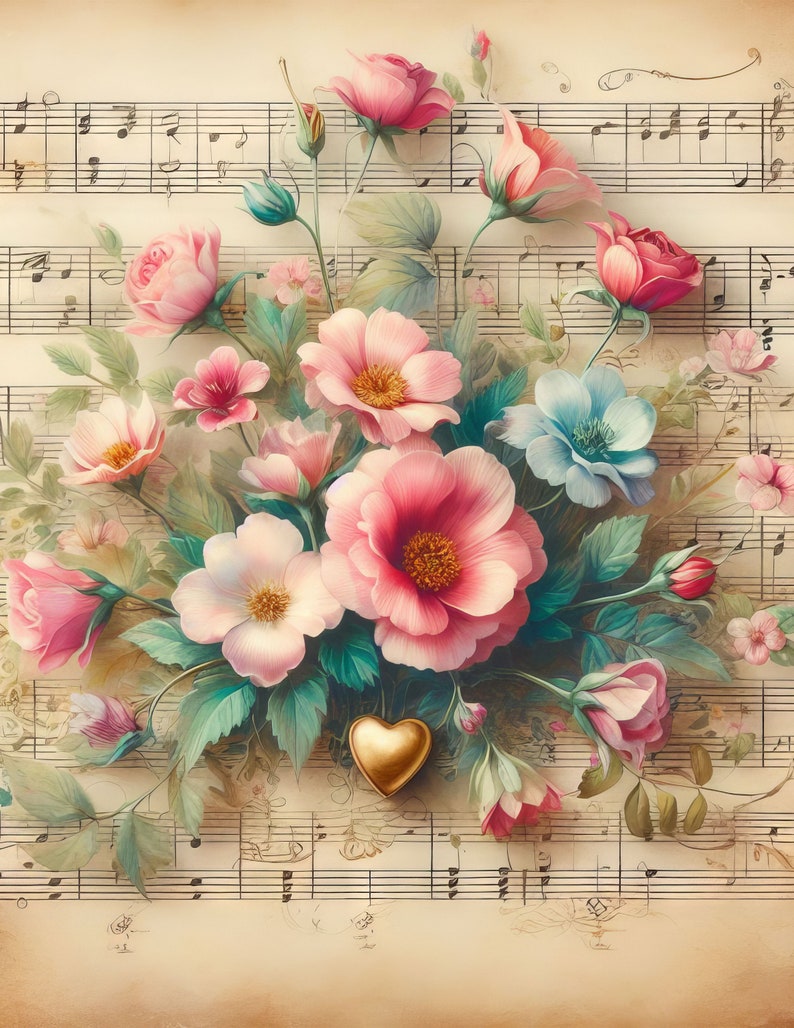 Love Notes Clipart Bundle 10 High Res Watercolor Jpgs for Junk ...