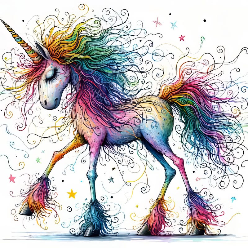 Unicorn Whimsy Art - Etsy