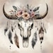 Boho Skull: Clip Art 10 High Res Watercolor Jpgs for Junk Journaling ...