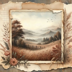 Torn Paper Frame: Clip Art Bundle 10 High Res Watercolor Jpgs for Junk ...
