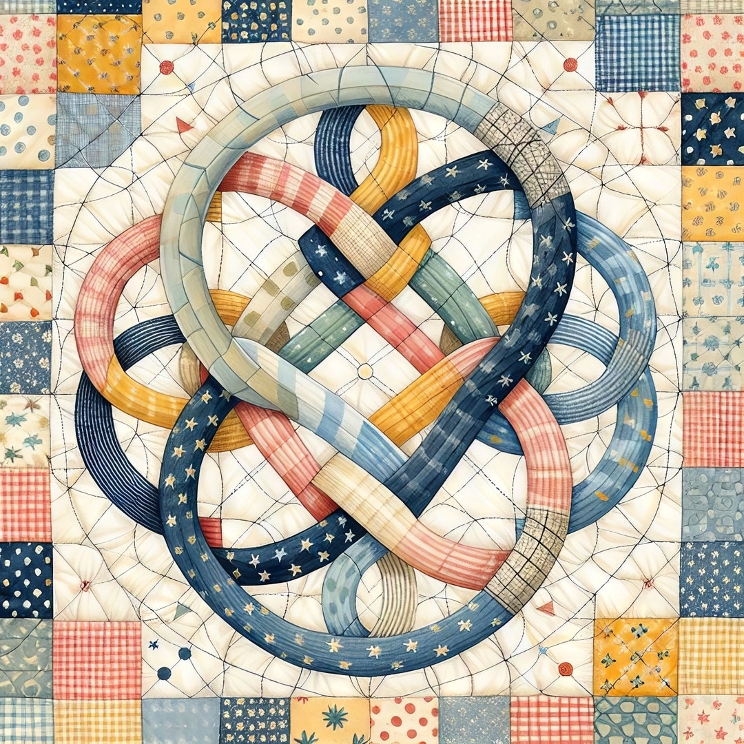 Knot Quilts Clip Art Bundle 10 High Res Watercolor Jpgs for Junk ...