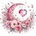 Pink Moon: Clip Art, 10 High Res Watercolor Jpgs, Junk Journaling ...