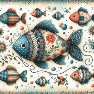 Calico Fish Clip Art 10 High Res Watercolor Jpgs for Junk Journaling ...
