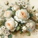 Vintage White Roses Clipart Bundle 10 High Res Watercolor Jpgs for Junk ...