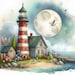 Whimsical Lighthouse: Clip Art Kit 10 High Res Watercolor Jpgs for Junk ...