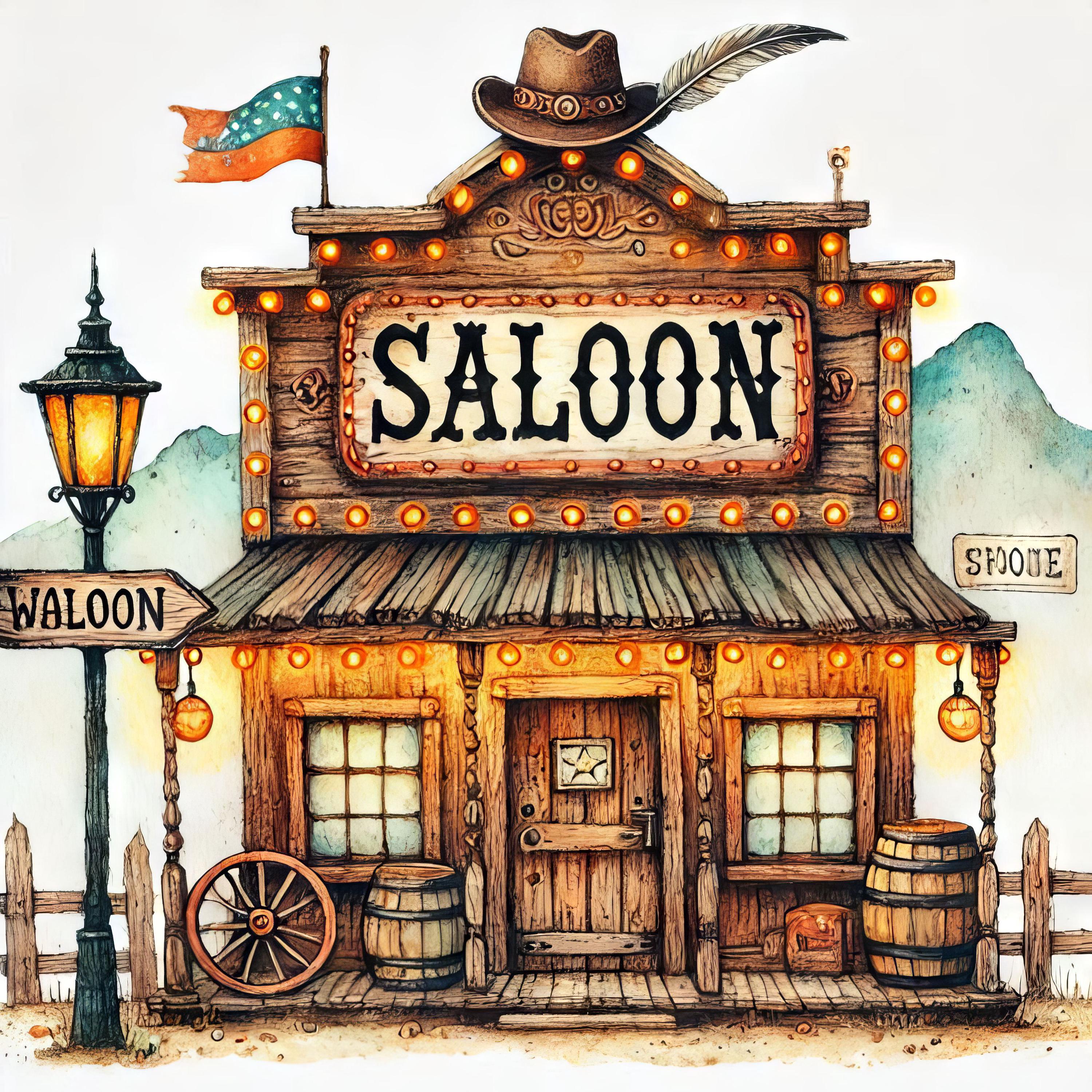 Whimsical Saloon: 10 High Res Watercolor Jpgs Junk Journaling ...