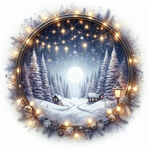 Winter Wonderland: Clip Art, 10 High Res Watercolor Jpgs, Junk ...
