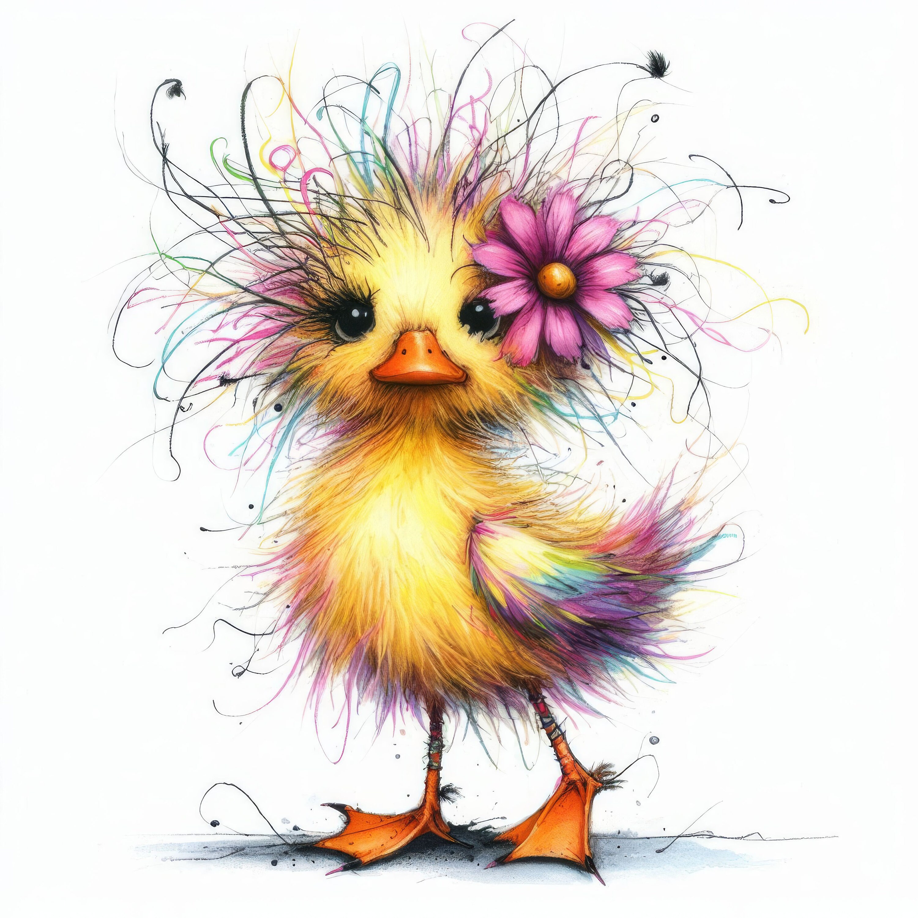 Frazzled Duck Clip Art 10 High Res Watercolor Jpgs for Junk Journaling ...